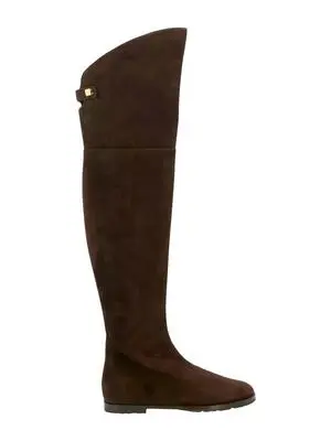 MAISON SKORPIOS Stefania Suede Over-the-knee Boots - Brown