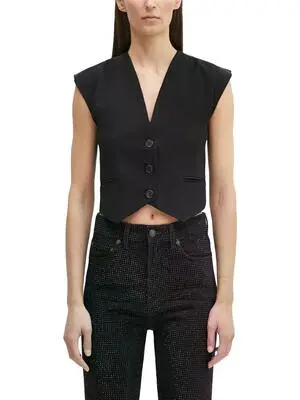Fiorucci Button-fastening Sleeveless Top - Black