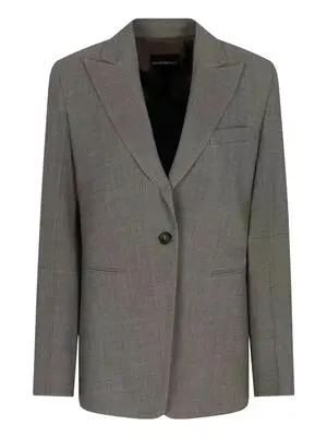Emporio Armani Single-breasted Blazer - Grey