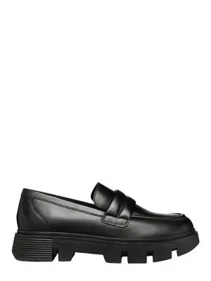 Geox Hilde Penny-strap Platform Loafers - Black