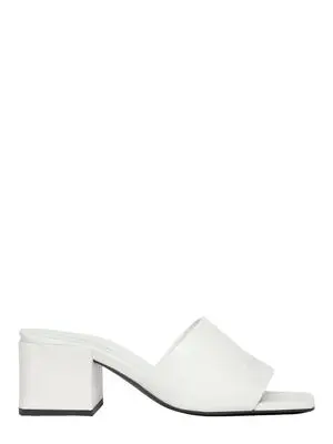 COURREGES 55mm Leather Block-heel Sandals - White