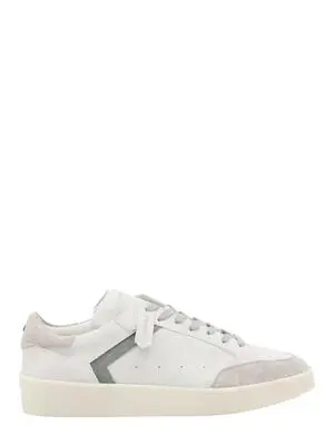 Canali Leather Panelled Sneakers - White