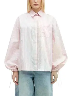 Fiorucci Striped Balloon-sleeve Shirt - Pink