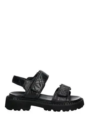 KENNEL&SCHMENGER Quilted Platform Sandals - Black