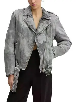 Fiorucci Angels Denim Biker Jacket - Grey