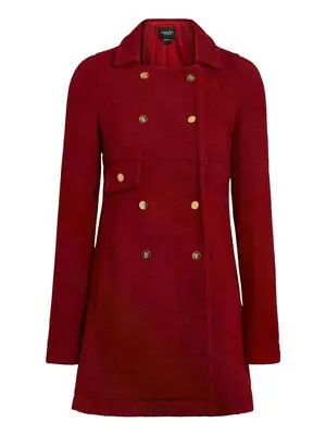 Giambattista Valli Double-breasted Bouclé Coat - Red