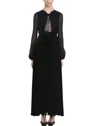 Giambattista Valli Lace-insert Maxi Dress - Black