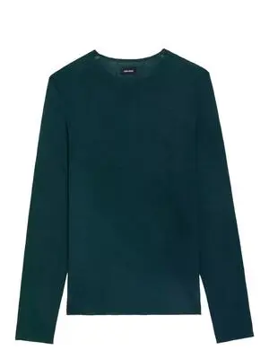 Zadig&Voltaire Raw-edge Crew-neck Sweater - Green
