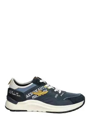 AERONAUTICA MILITARE Logo-embroidered Sneakers - Blue