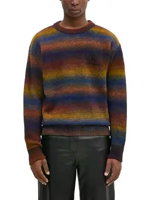 Aries Boucle Space Dye Knit Sweater - Multi