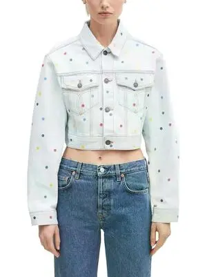 Fiorucci Polka-dot Denim Trucker Jacket - Blue