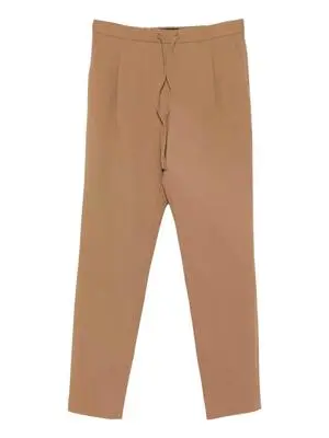 Fabiana Filippi Pleated Drawstring Trousers - Brown
