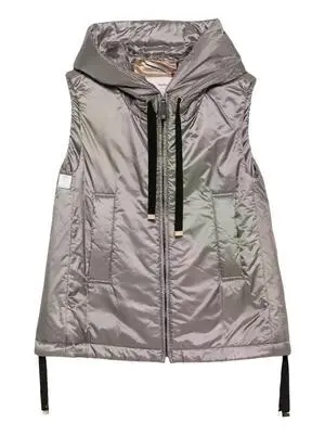 Max Mara Hooded Zip-front Gilet - Grey