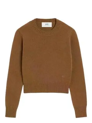 Ami De Coeur Crew-neck Cashmere Sweater - Brown