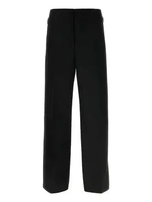 Alexander McQueen Buckle-detail Wool Trousers - Black