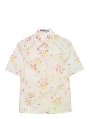 Prada Floral-print Shirt - Pink
