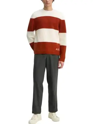 A.p.c. Striped Crew-neck Sweater - Neutrals