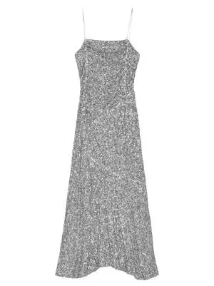 GANNI Sequin-embellished Maxi Dress - Silver