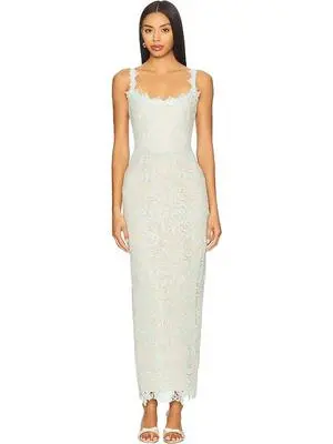 SAU LEE Coraline Lace Maxi Dress - Mint