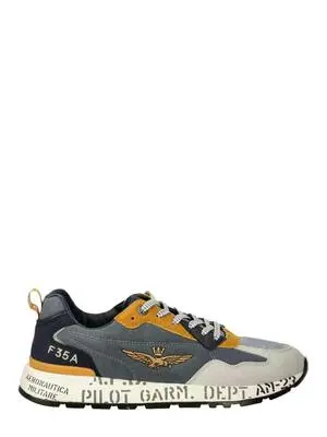 AERONAUTICA MILITARE Logo-embroidered Sneakers - Grey