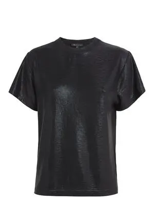 Maje Metallic Jersey T-shirt - Black