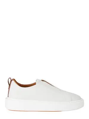 Santoni Leather Victory Sneakers - White