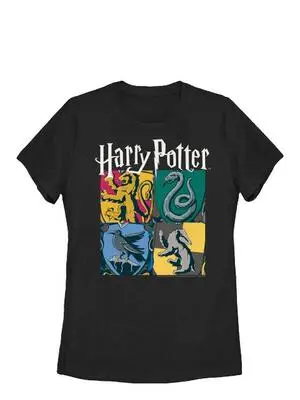 HARRY POTTER Hogwarts Houses Graphic T-shirt - Black