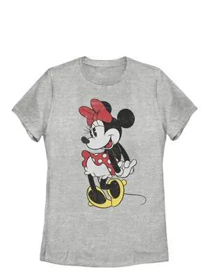 MICKEY & FRIENDS Retro Minnie Graphic T-shirt - Athletic Heather