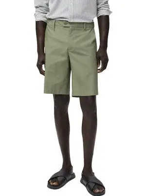 Mango Cotton Bermuda Shorts - Mint Green