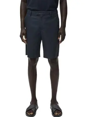 Mango Cotton Bermuda Shorts - Navy