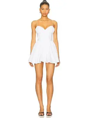 Good American Poplin Mini Dress - White001