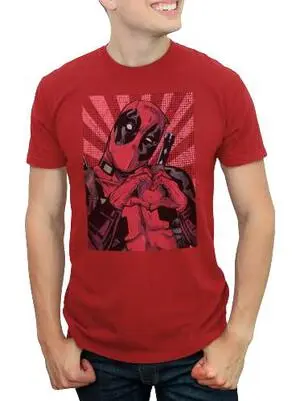 MARVEL Deadpool Deadpool Heart You Graphic T-shirt - Red