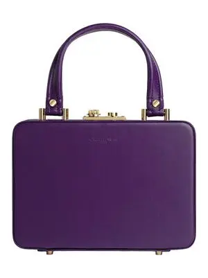 GIANVITO ROSSI Valì Top Handle Bag Purple Leather