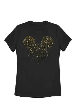 MICKEY & FRIENDS Confetti Mickey Mouse Logo Graphic T-shirt - Black