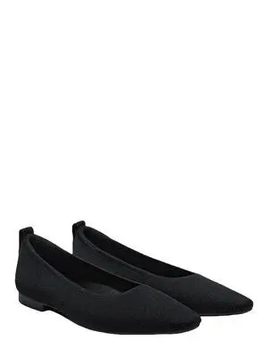 Vivaia Square-toe Flats - Black