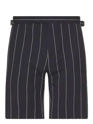 REISS Pinstripe Tailored Shorts - Navy