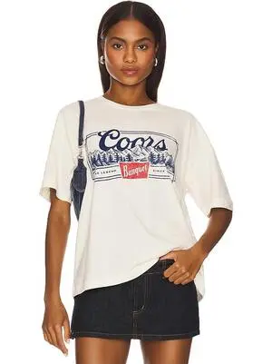 THE FORECAST AGENCY Coors Banquet Beer Cropped Tee - Natural