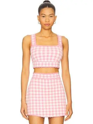 LoveShackFancy Jessyn Tank - Pink Pearl