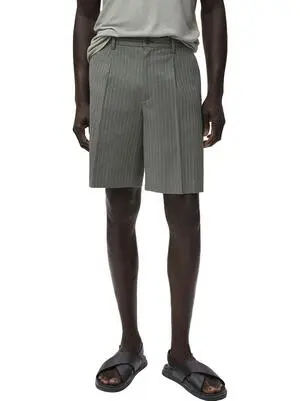 Mango Slim Fit Stretch Cotton Chino Shorts Grey