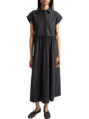 LAFAYETTE 148 NEW YORK Gathered Waist Shirtdress