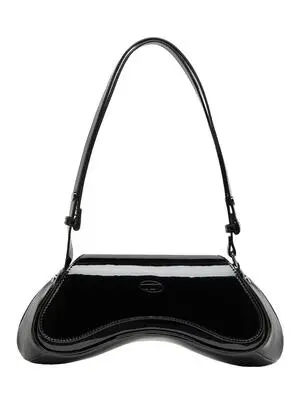 DIESEL® Play Faux Leather Shoulder Bag - Black