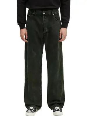 Aries Logo-patch Straight Leg Jeans - Green