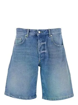 ICON DENIM LOS ANGELES Logo-patch Denim Shorts - Blue
