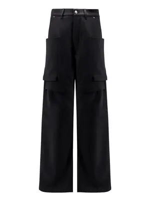 Rick Owens Stefan Cargo Virgin Wool Trousers - Black