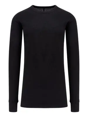 Rick Owens Basic Ls T Viscose Blend Tshirt - Black