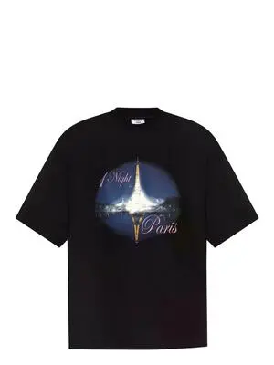 Vetements Eiffel Tower-print T-shirt - Black