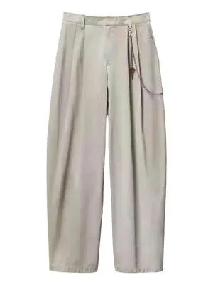 Alexander Wang Pleated Chain-detail Trousers - Neutrals