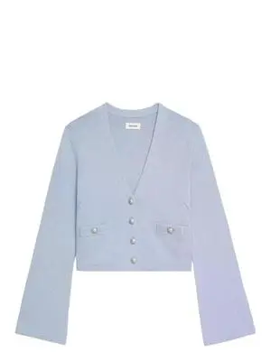 Zadig&Voltaire Wide-sleeve Cashmere Cardigan - Blue