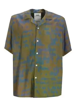 OAS Company Highland Abstract-print Short Sleeve Shirt - Green
