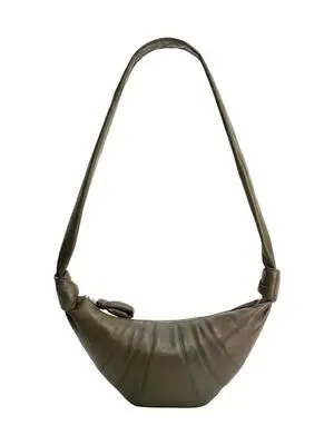 LEMAIRE Small Croissant Panelled Shoulder Bag - Green